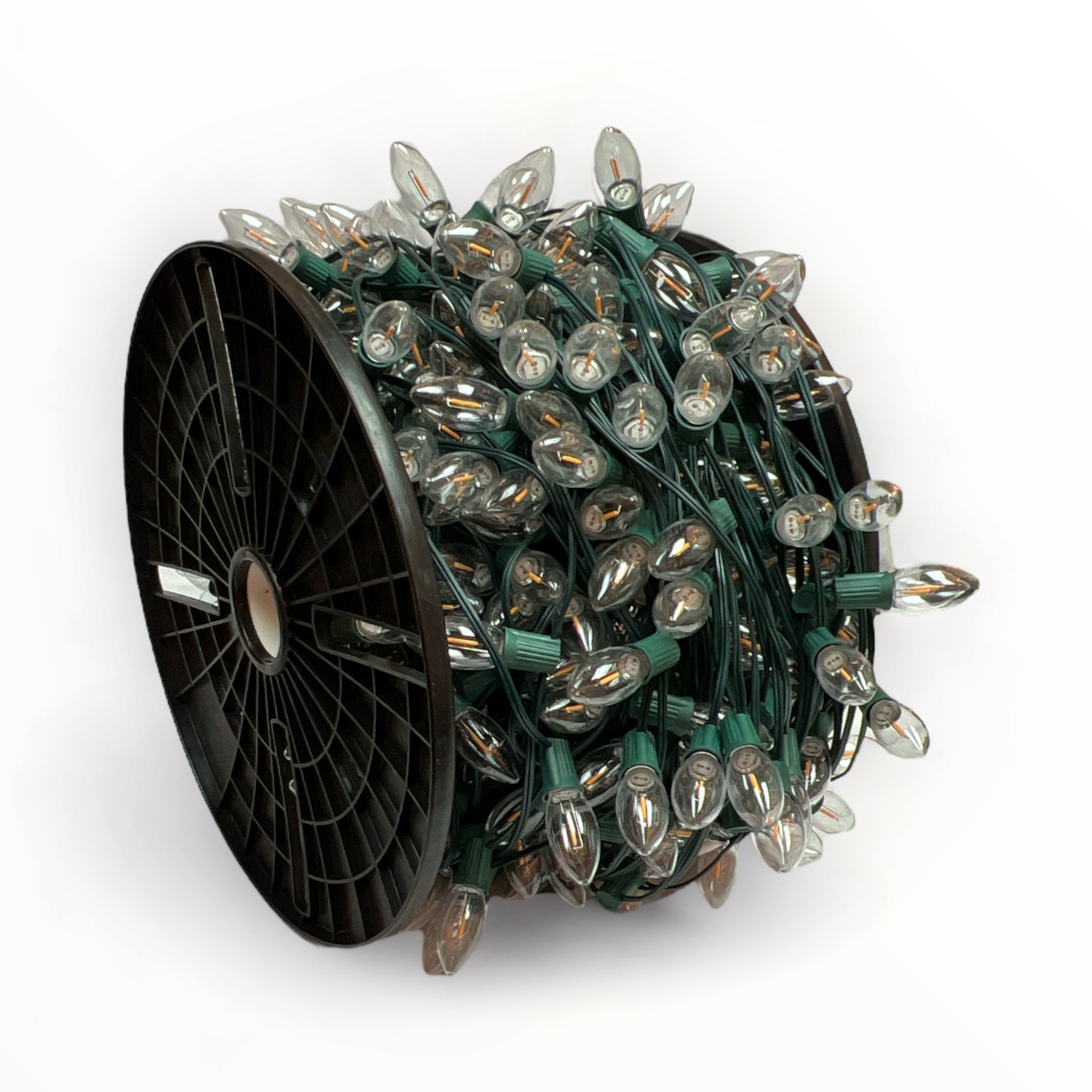 C9 Bulbed Sockets: 500’ 12” Spacing C9 Spool with Pre-Bulbed Classic L ...